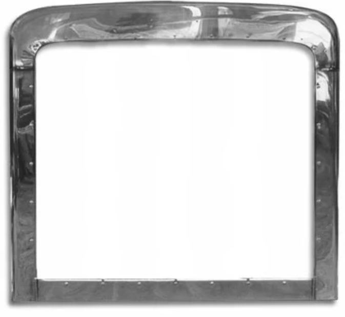 PETERBILT 389 STAINLESS STEEL GRILLE SURROUND (4 PIECE) | Lynn Truck Parts